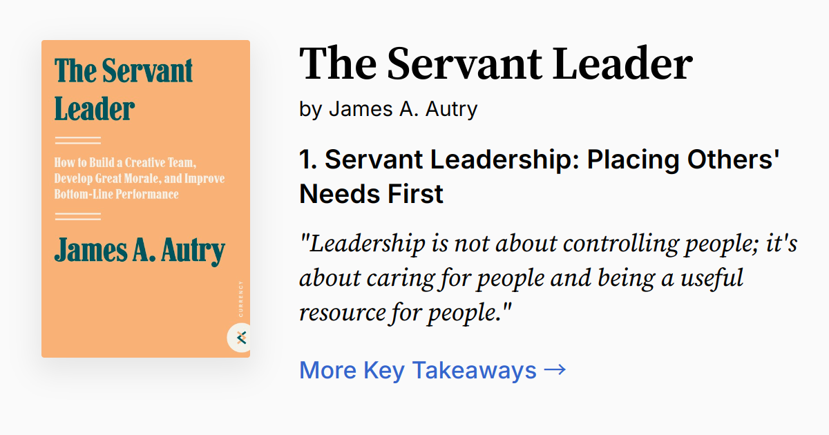 The Servant Leader Summary Audio Quotes Faq