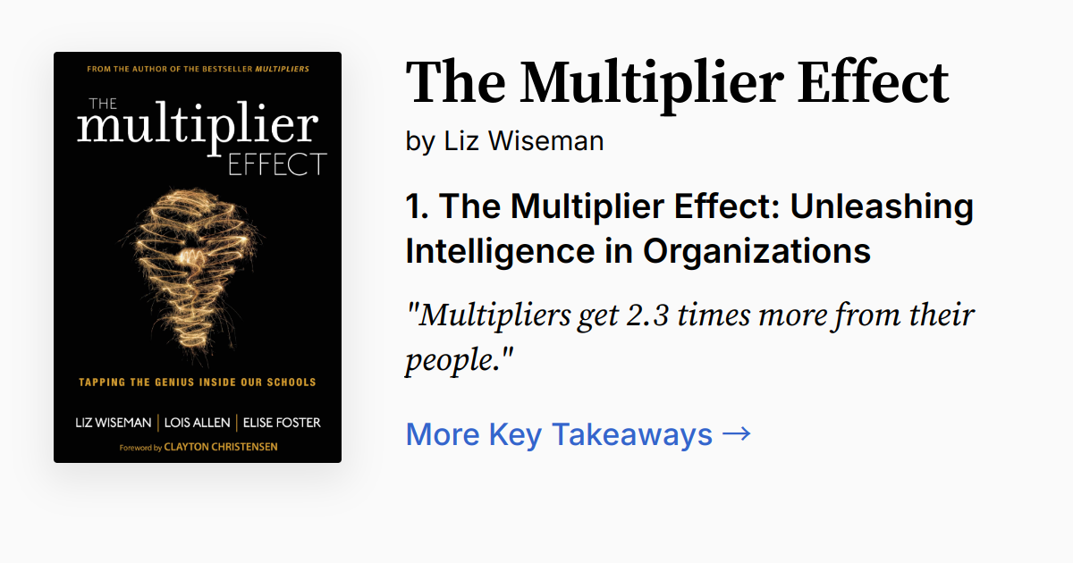 The Multiplier Effect | Summary, Quotes, FAQ, Audio