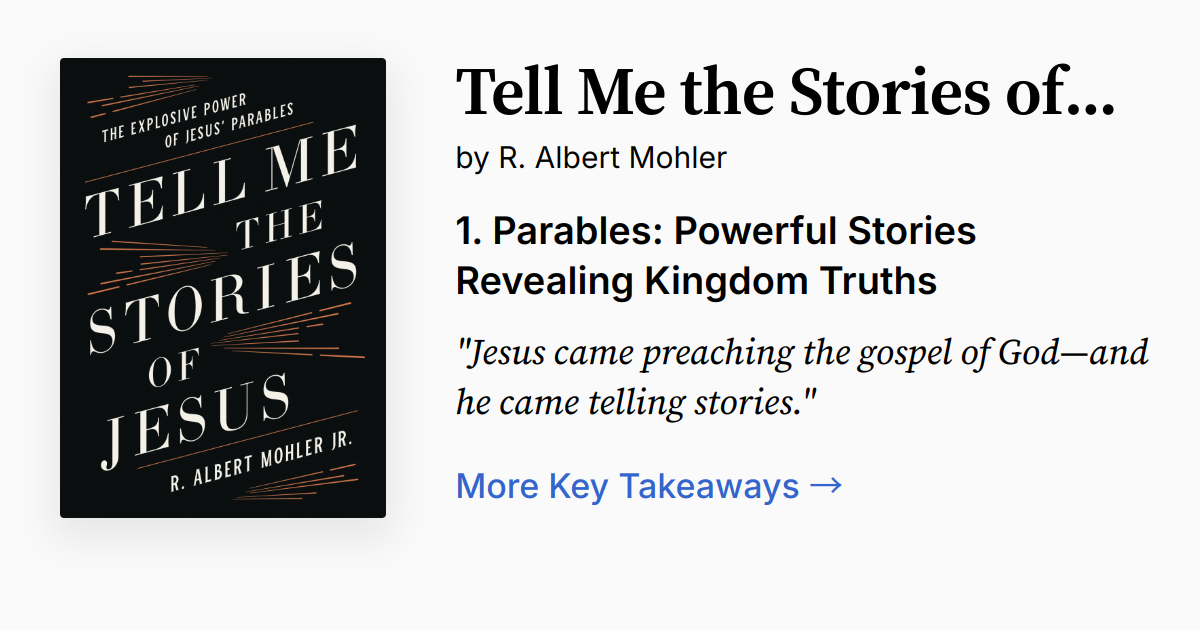Tell Me the Stories of Jesus | Summary, Audio, Quotes, FAQ
