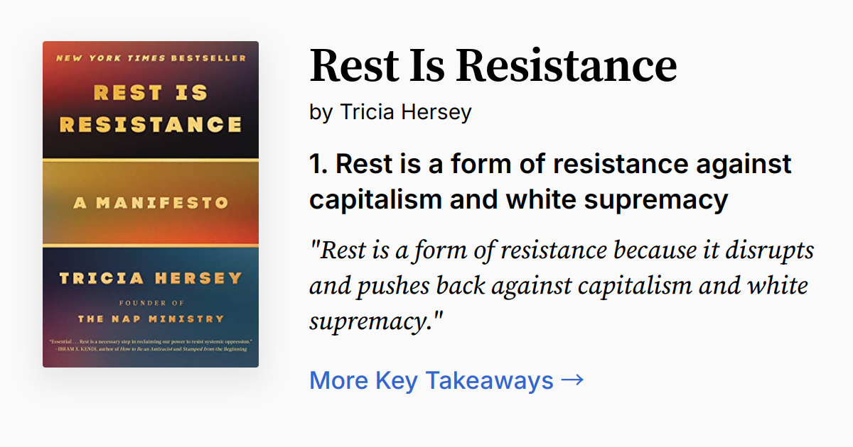 Rest Is Resistance | Summary, Quotes, FAQ, Audio