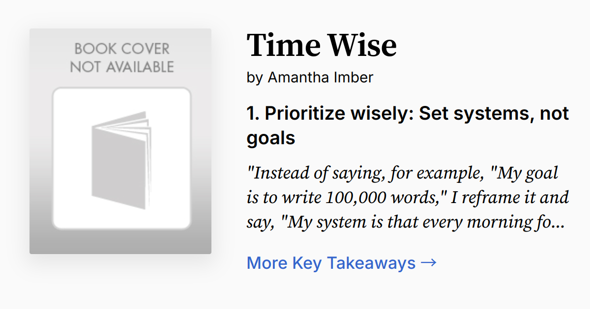 Time Wise by Dr Amantha Imber | Summary, Audio, Quotes, FAQ