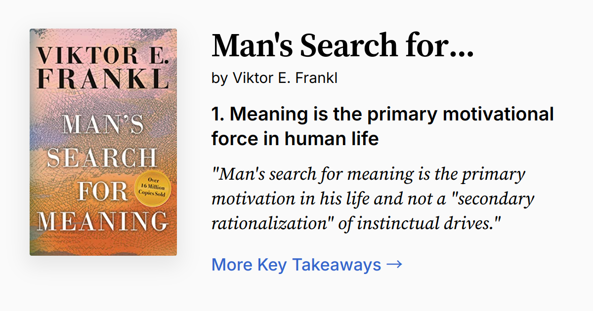 Man's Search for Meaning | Summary, Audio, Quotes, FAQ