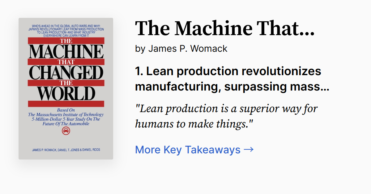 The Machine That Changed the World | Summary, Quotes, FAQ, Audio