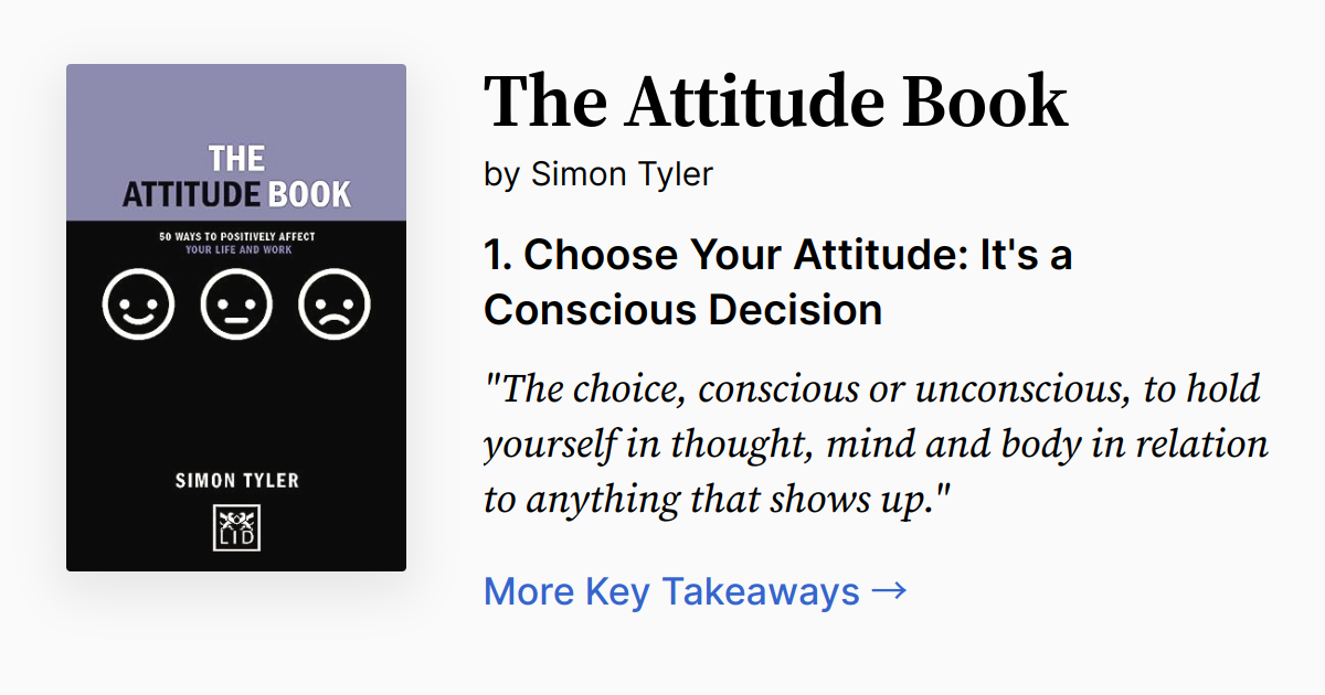 The Attitude Book | Summary, Audio, Quotes