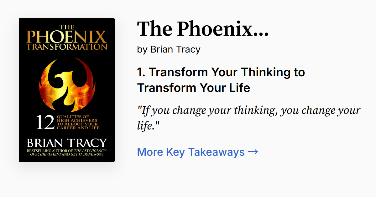 The Phoenix Transformation | Summary, Audio, Quotes, FAQ