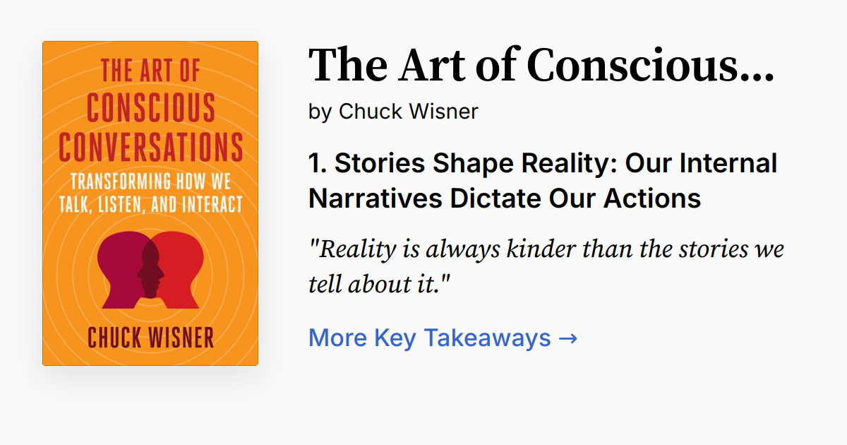 The Art of Conscious Conversations | Summary, Audio, Quotes, FAQ