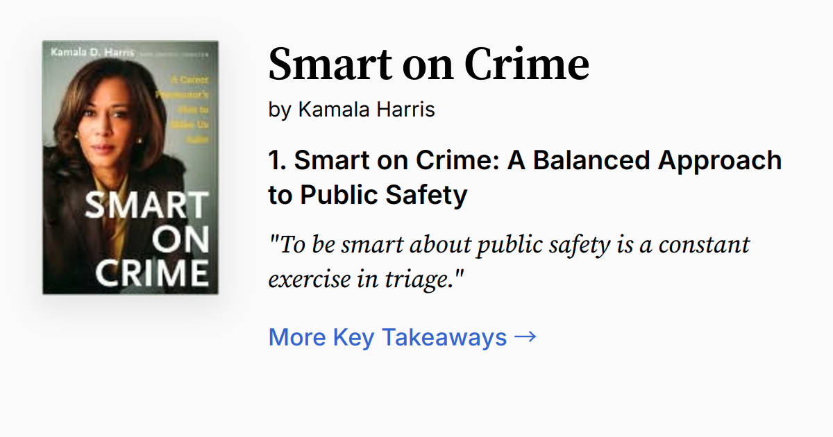 Smart on Crime by Kamala Harris | Summary, Audio, Quotes, FAQ