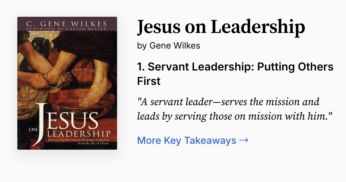 Jesus on Leadership | Summary, Audio, Quotes, FAQ