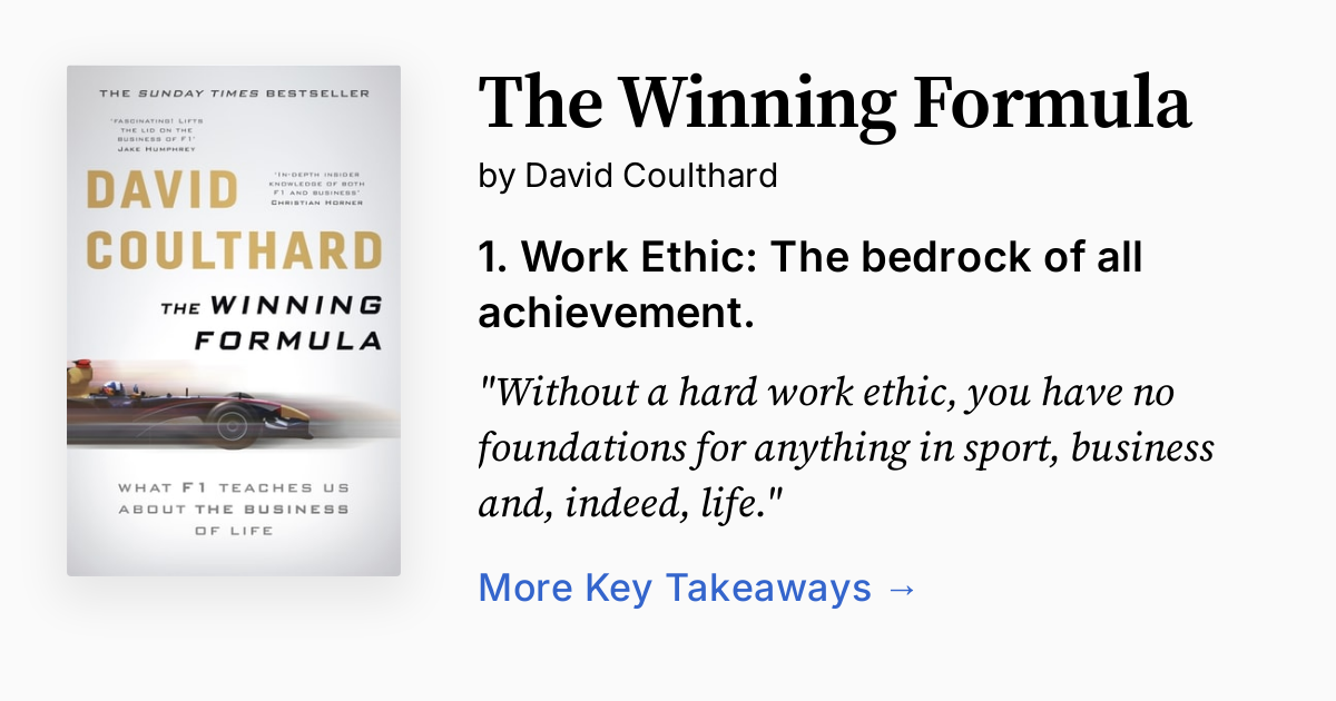 The Winning Formula | Summary, Audio, Quotes, FAQ
