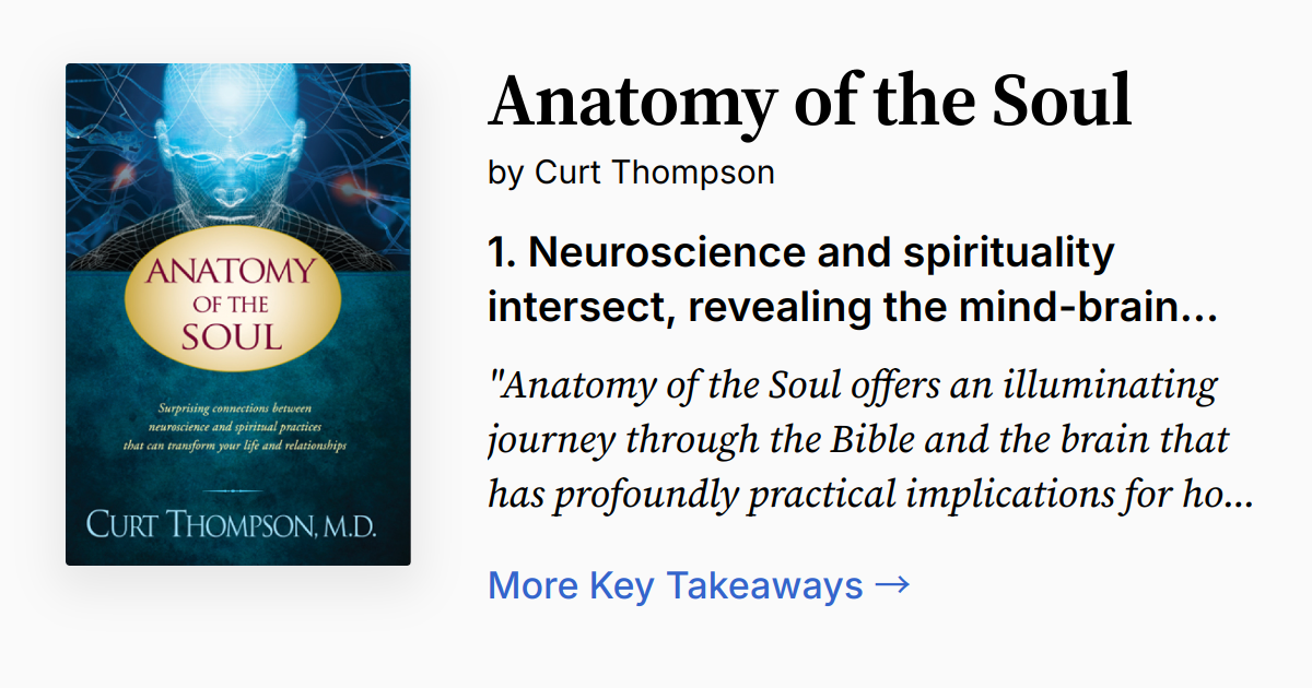 Anatomy of the Soul | Summary, Quotes, FAQ, Audio