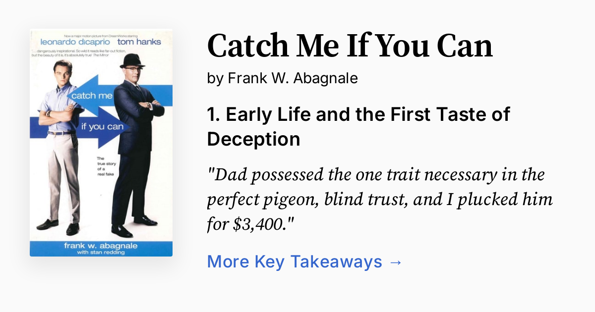 Catch Me If You Can | Summary, Quotes, FAQ, Audio
