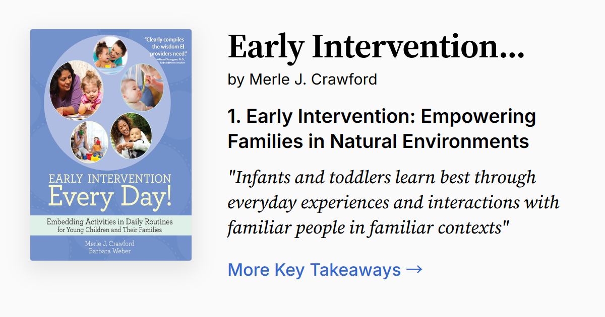 Early Intervention Every Day! | Summary, Audio, Quotes