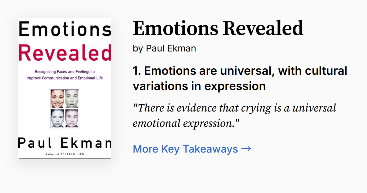 Emotions Revealed | Summary, Audio, Quotes, FAQ