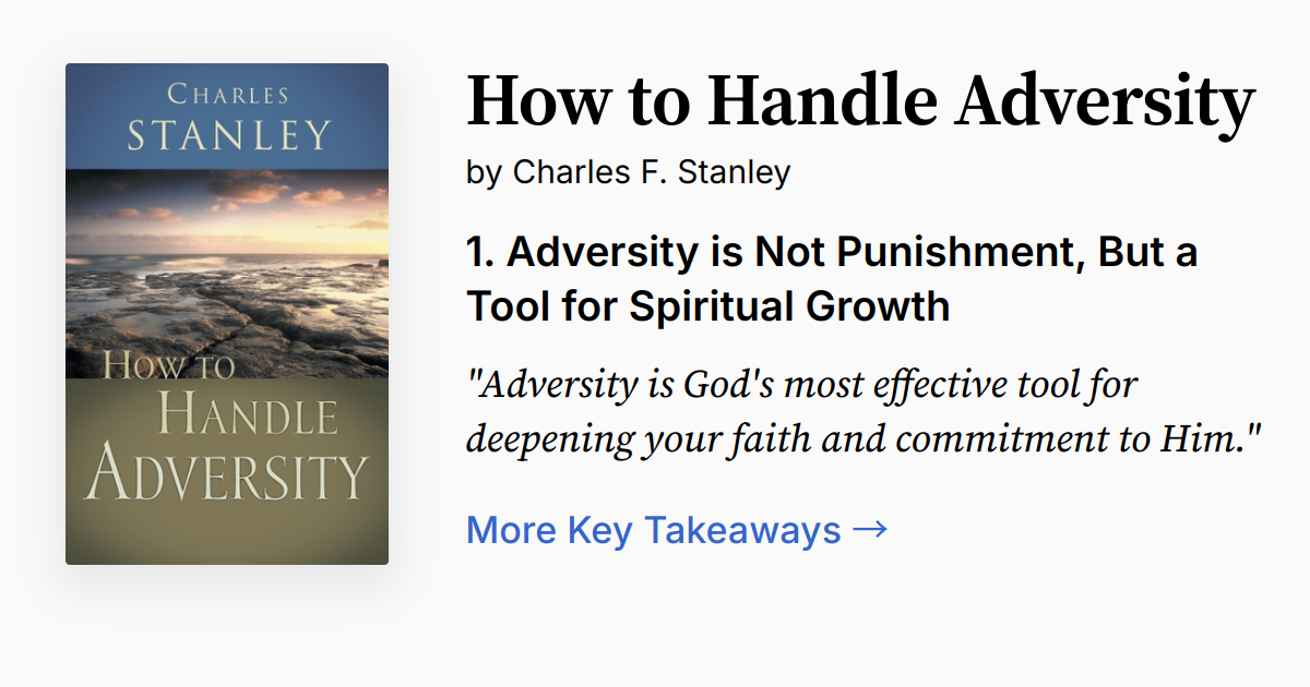 How to Handle Adversity | Summary, Audio, Quotes