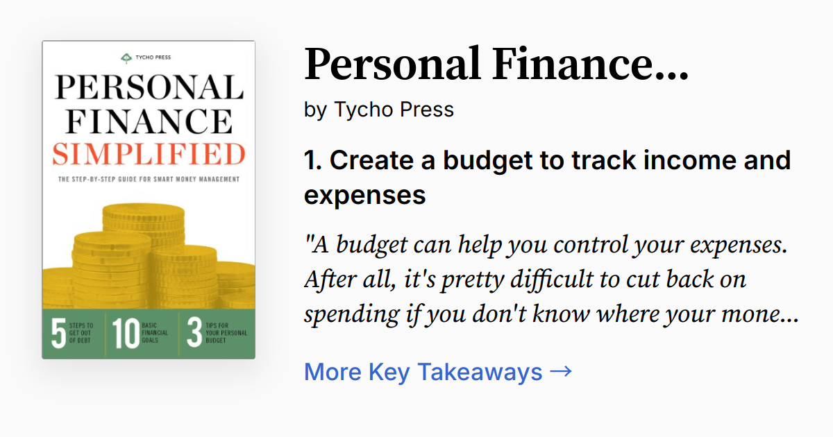 Personal Finance Simplified | Summary, Audio, Quotes