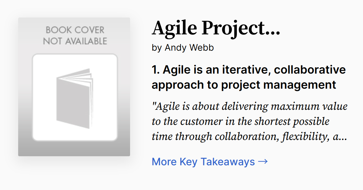 Agile Project Management for Beginners | Summary, Quotes, Audio