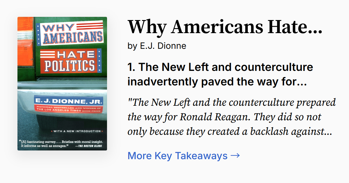 Why Americans Hate Politics | Summary, Audio, Quotes