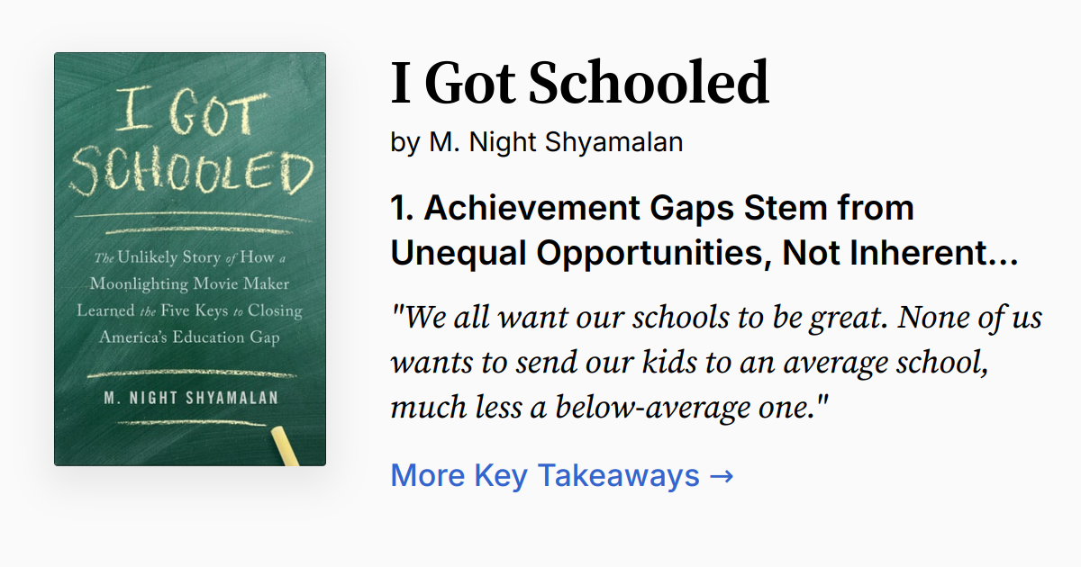 I Got Schooled by M. Night Shyamalan | Summary, Audio, Quotes, FAQ