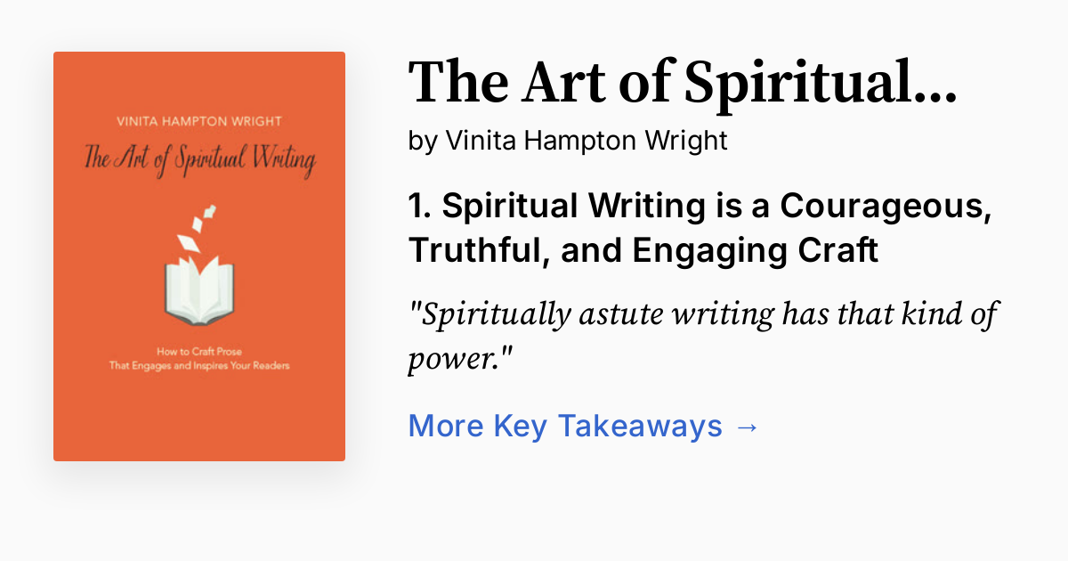 The Art of Spiritual Writing | Summary, Audio, Quotes