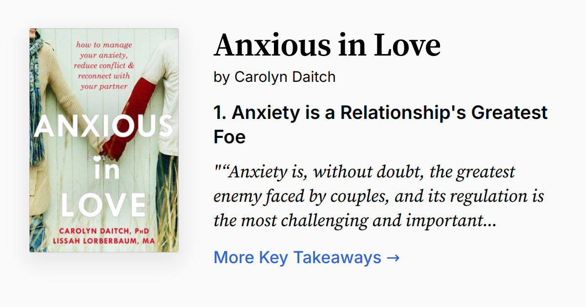 Anxious in Love | Summary, Audio, Quotes