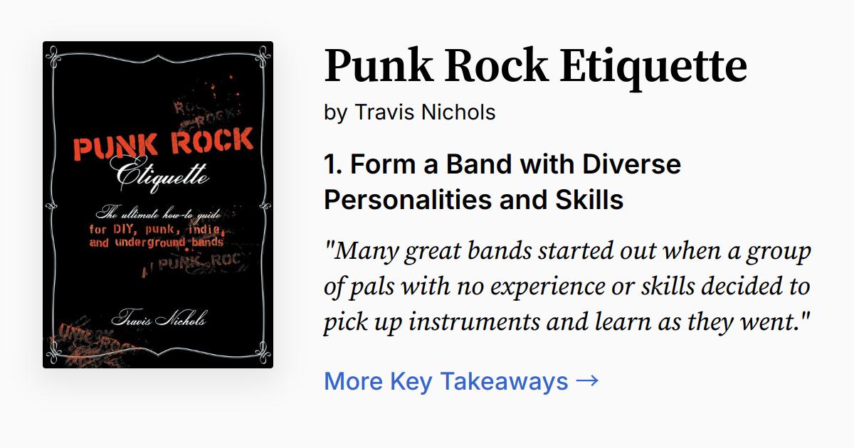 Punk Rock Etiquette | Summary, Audio, Quotes