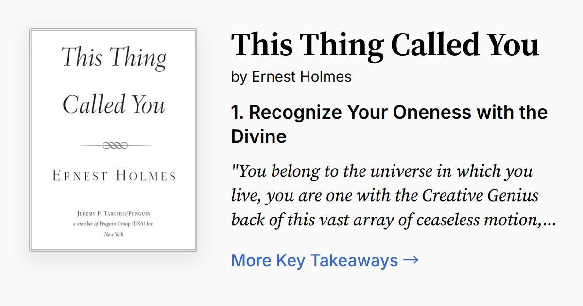 This Thing Called You | Summary, Audio, Quotes