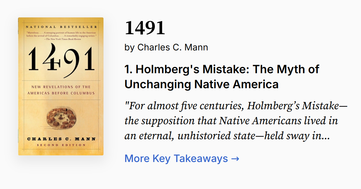 1491 by Charles C. Mann | Summary, Quotes, FAQ, Audio