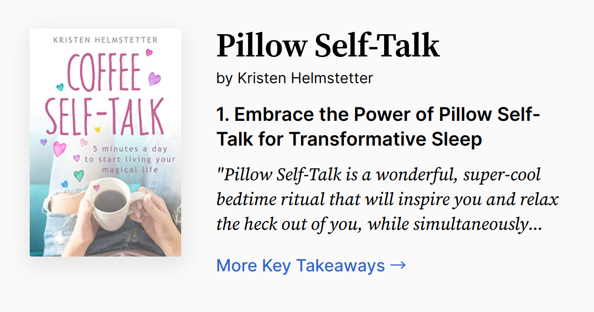 Coffee Self-Talk | Summary, Quotes, FAQ, Audio