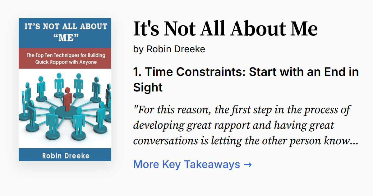 It's Not All About Me | Summary, Audio, Quotes, FAQ