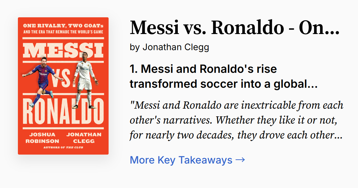 Messi vs. Ronaldo | Resumen, Audio, Quotes, FAQ