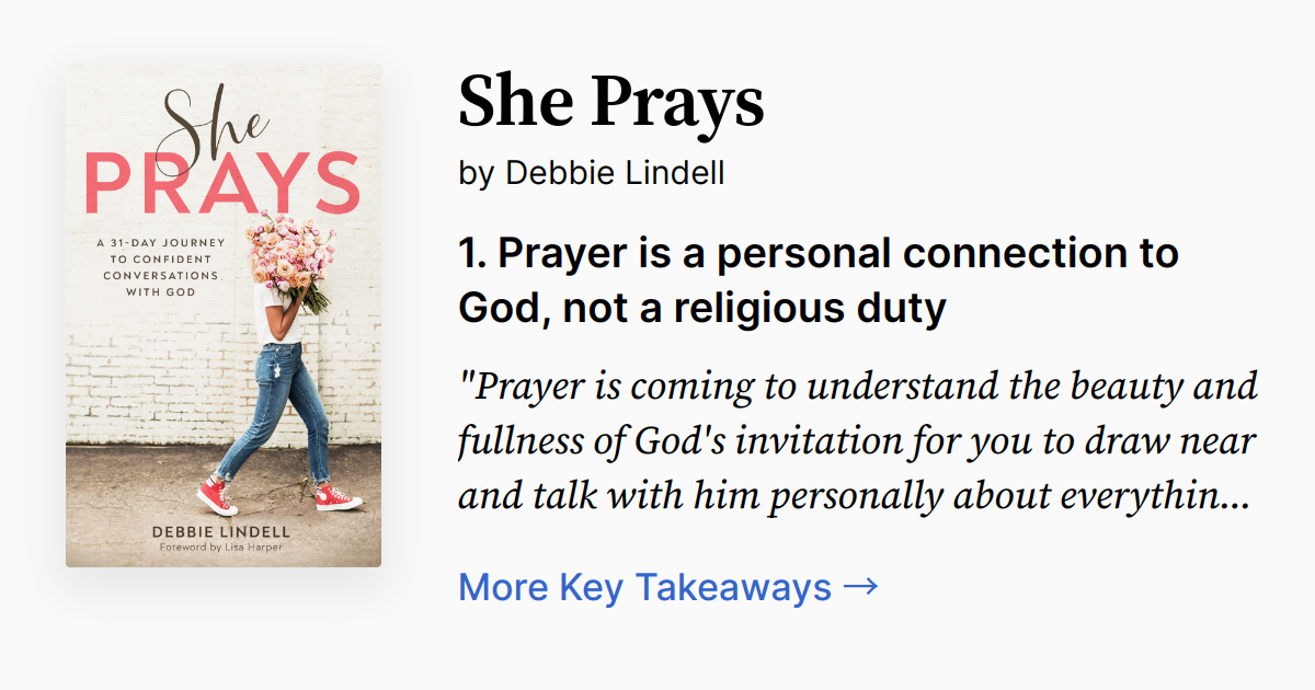 She Prays by Debbie Lindell | Summary, Audio, Quotes, FAQ