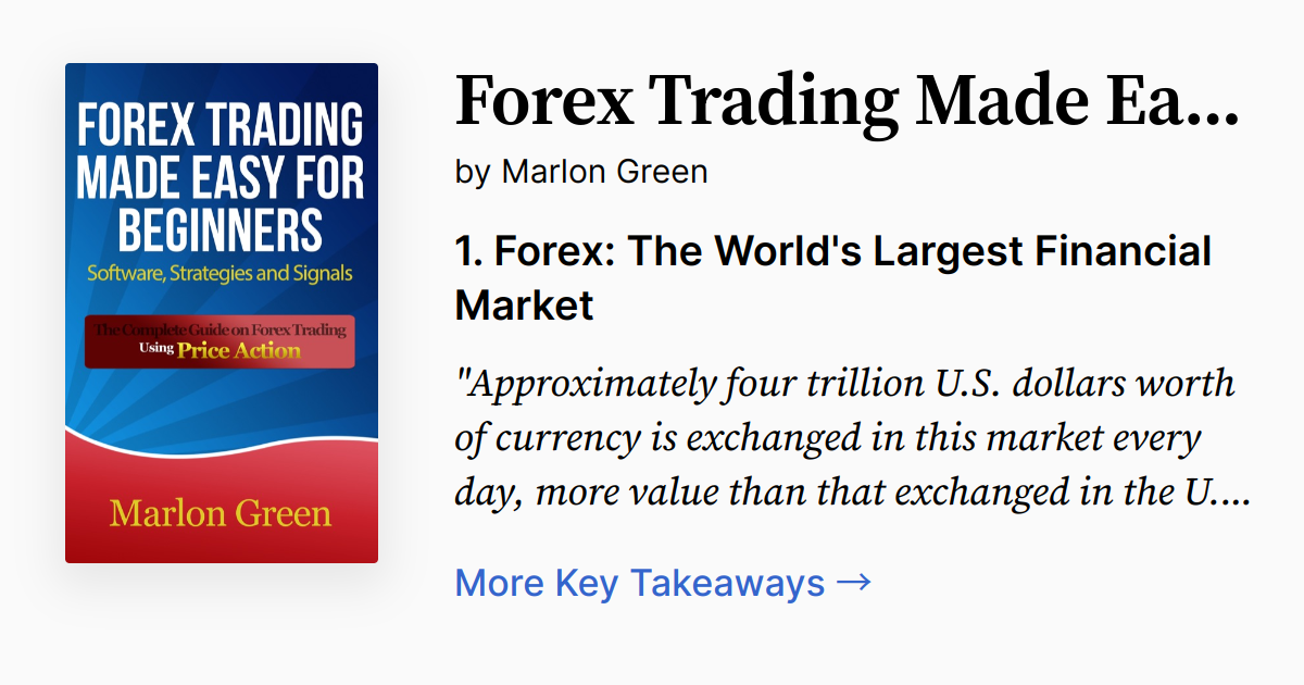 Forex Trading Made Easy For Beginners | Summary, Audio, Quotes