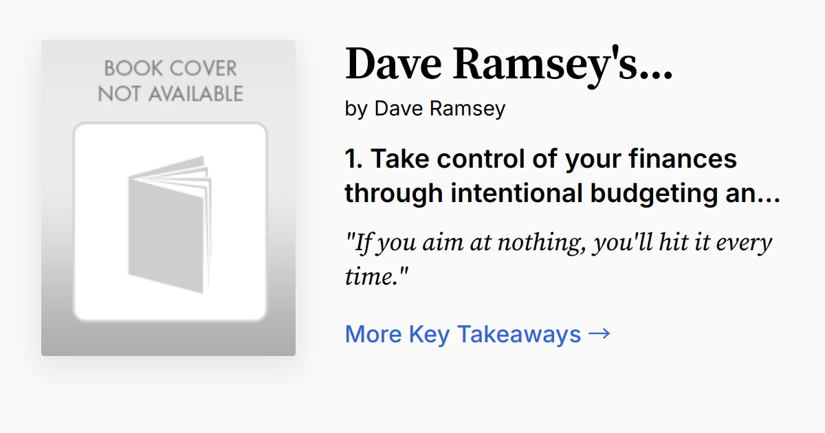 Dave Ramsey's Complete Guide To Money | Summary, Audio, Quotes, FAQ