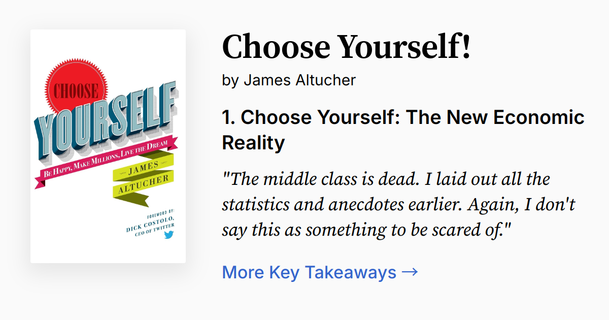 Choose Yourself! | Summary, Audio, Quotes, FAQ