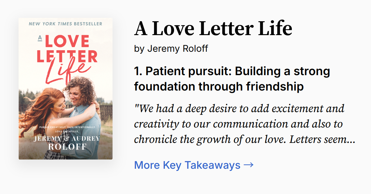 A Love Letter Life | Summary, Quotes, FAQ, Audio