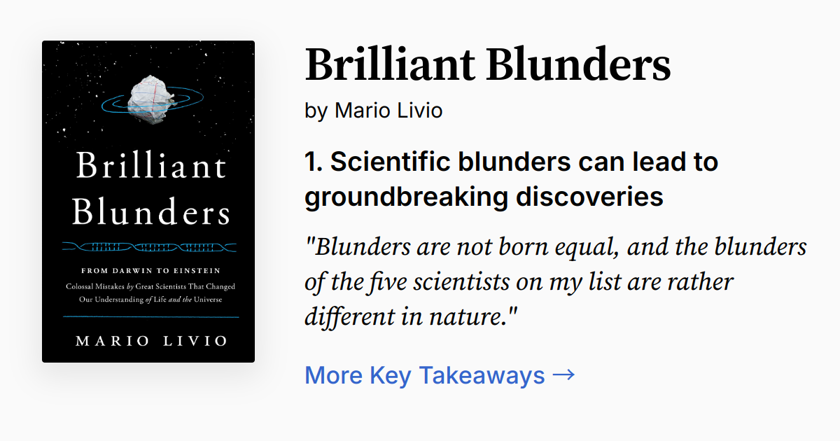 Brilliant Blunders | Summary, Audio, Quotes, FAQ