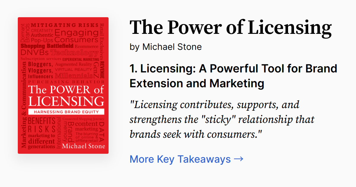 The Power of Licensing | Summary, Audio, Quotes