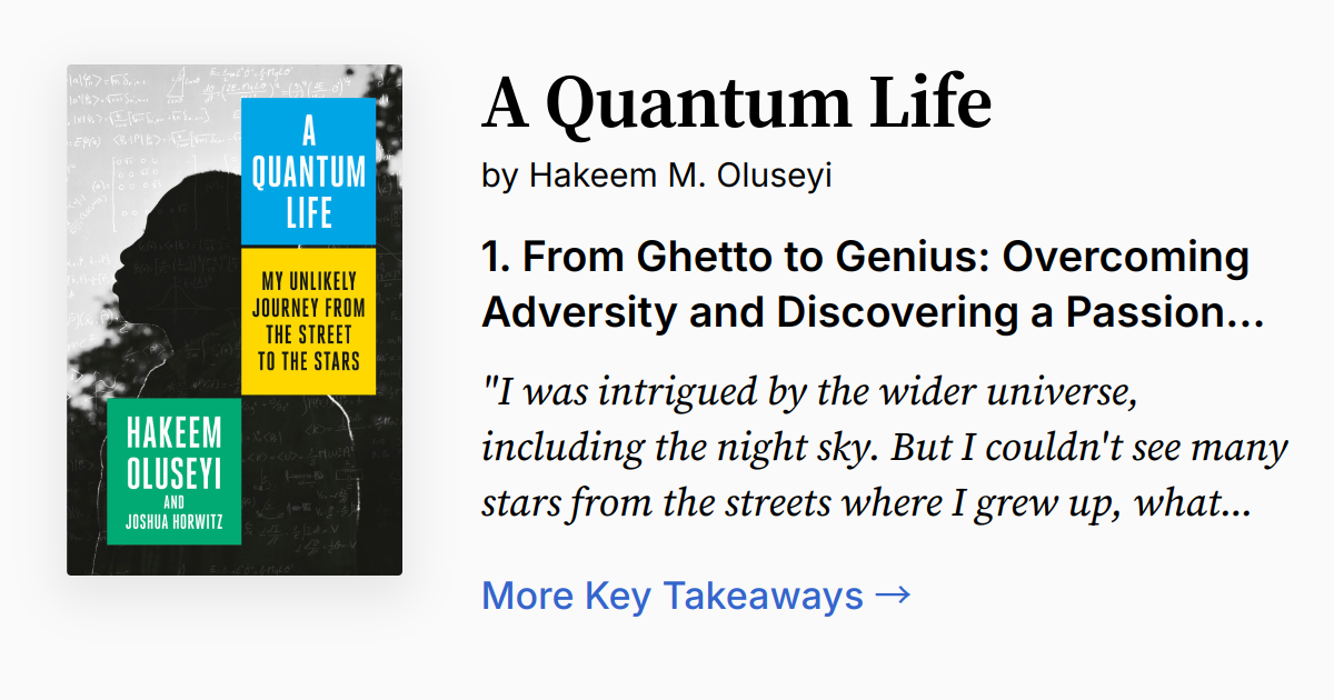 A Quantum Life by Hakeem Oluseyi | Summary, Quotes, FAQ, Audio