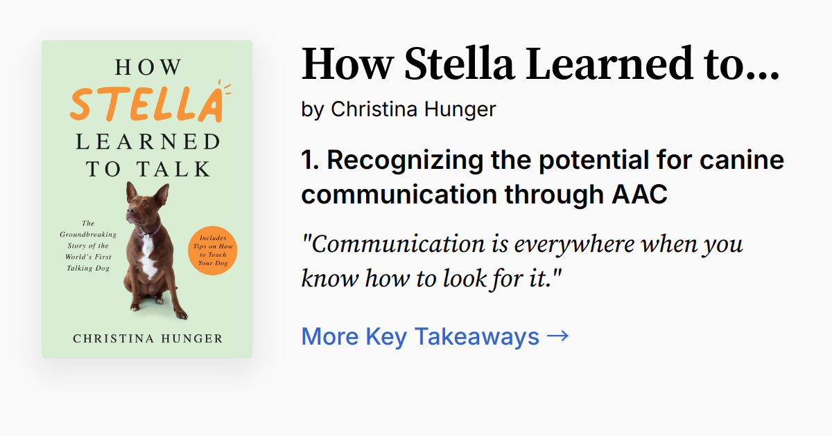 How Stella Learned to Talk | Summary, Audio, Quotes, FAQ