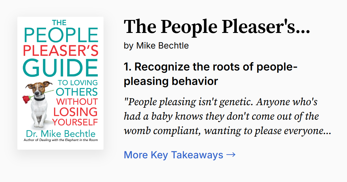 The People Pleaser's Guide to Loving Others without Losing Yourself ...