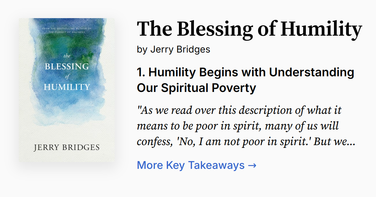 The Blessing of Humility | Summary, Quotes, Audio