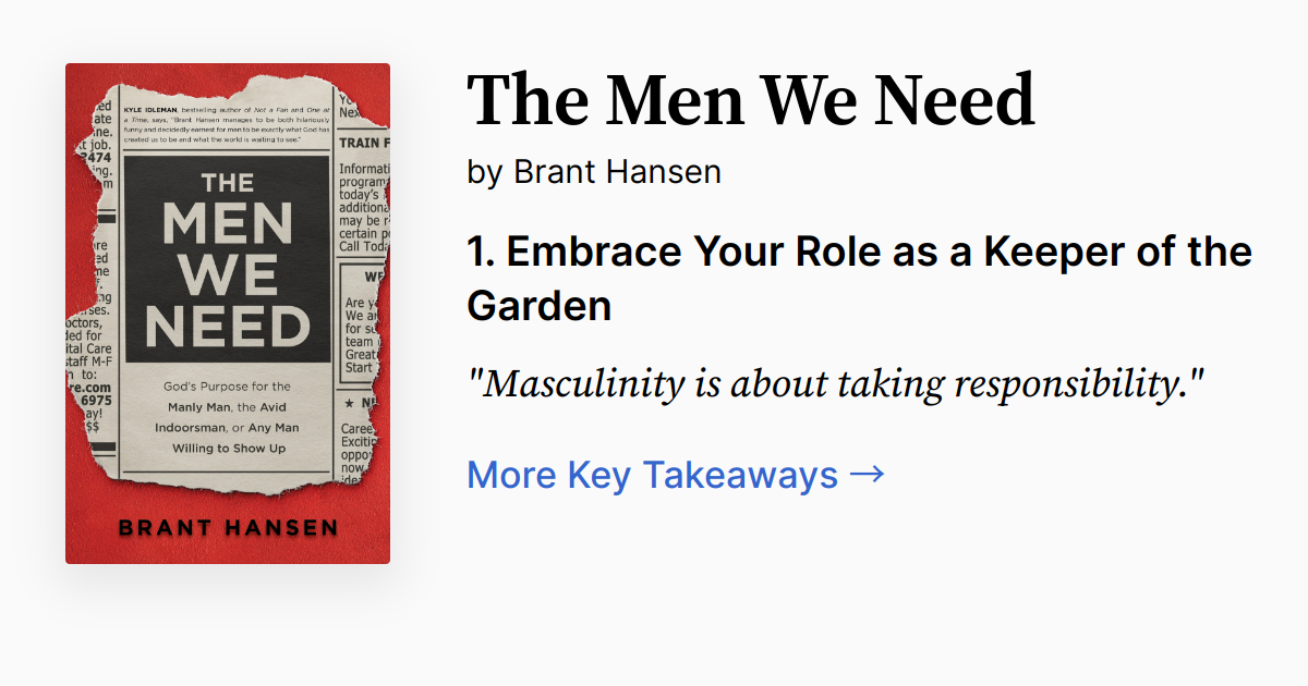 The Men We Need | Summary, Audio, Quotes, FAQ