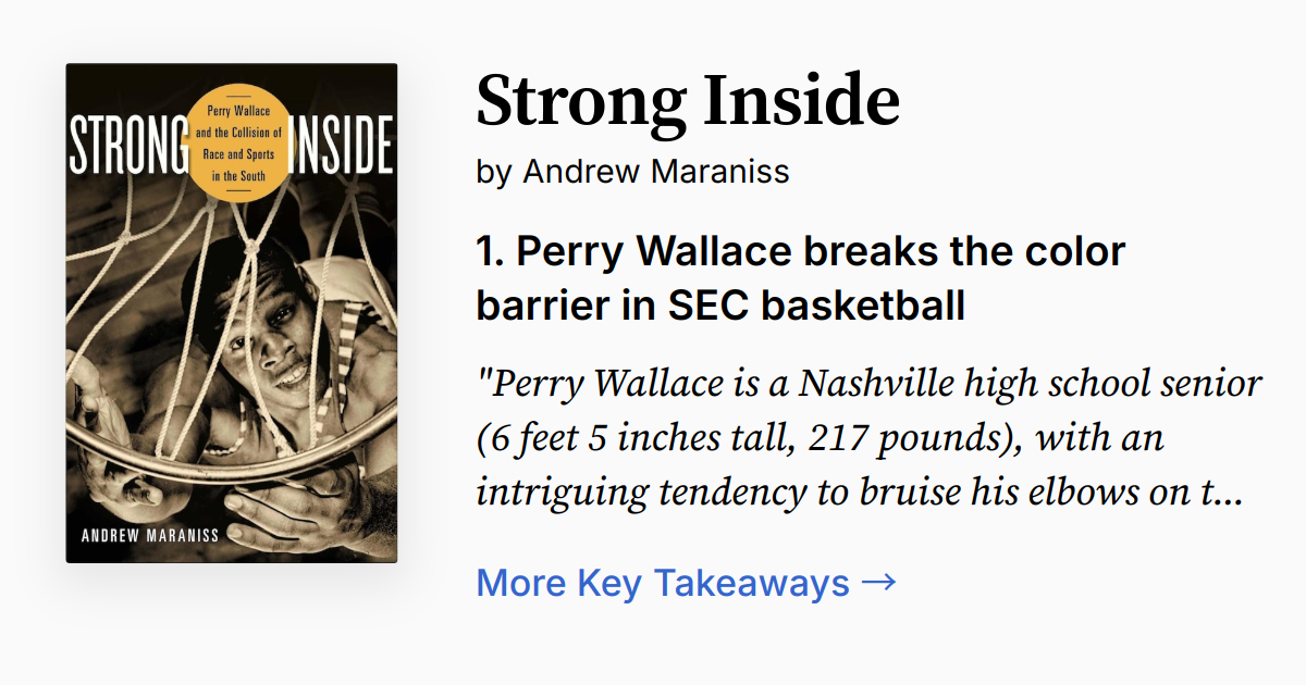 Strong Inside by Andrew Maraniss | Summary, Audio, Quotes, FAQ