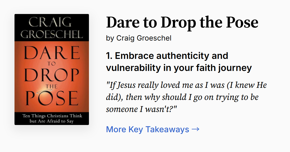 Dare to Drop the Pose | Summary, Audio, Quotes