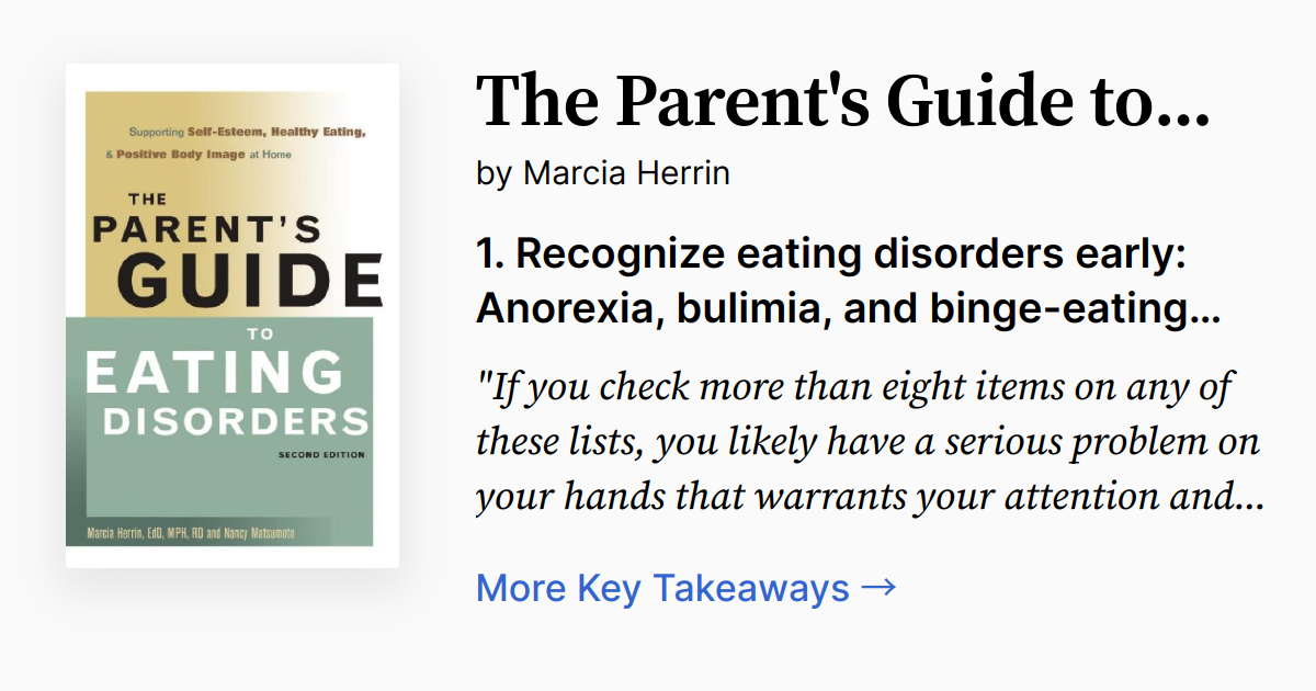 The Parent's Guide to Eating Disorders | Summary, Audio, Quotes
