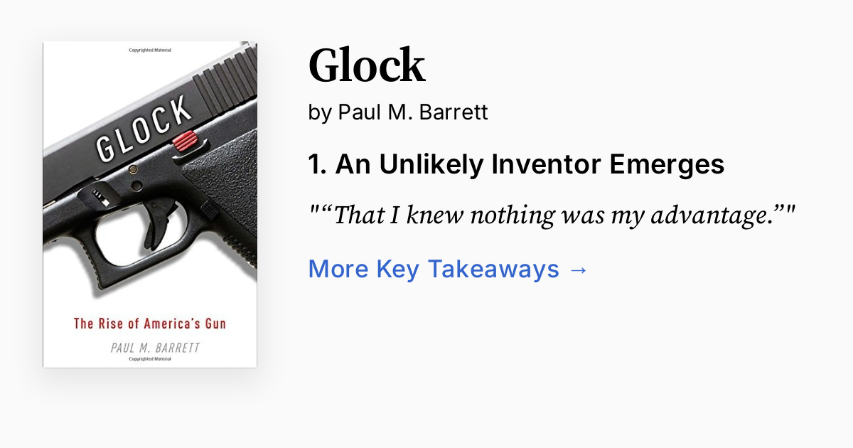 Glock by Paul M. Barrett | Summary, Audio, Quotes