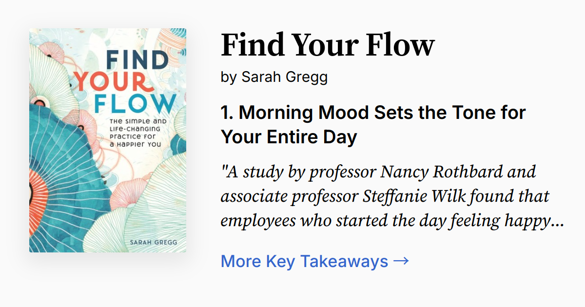 Find Your Flow by Sarah Gregg | Summary, Audio, Quotes, FAQ