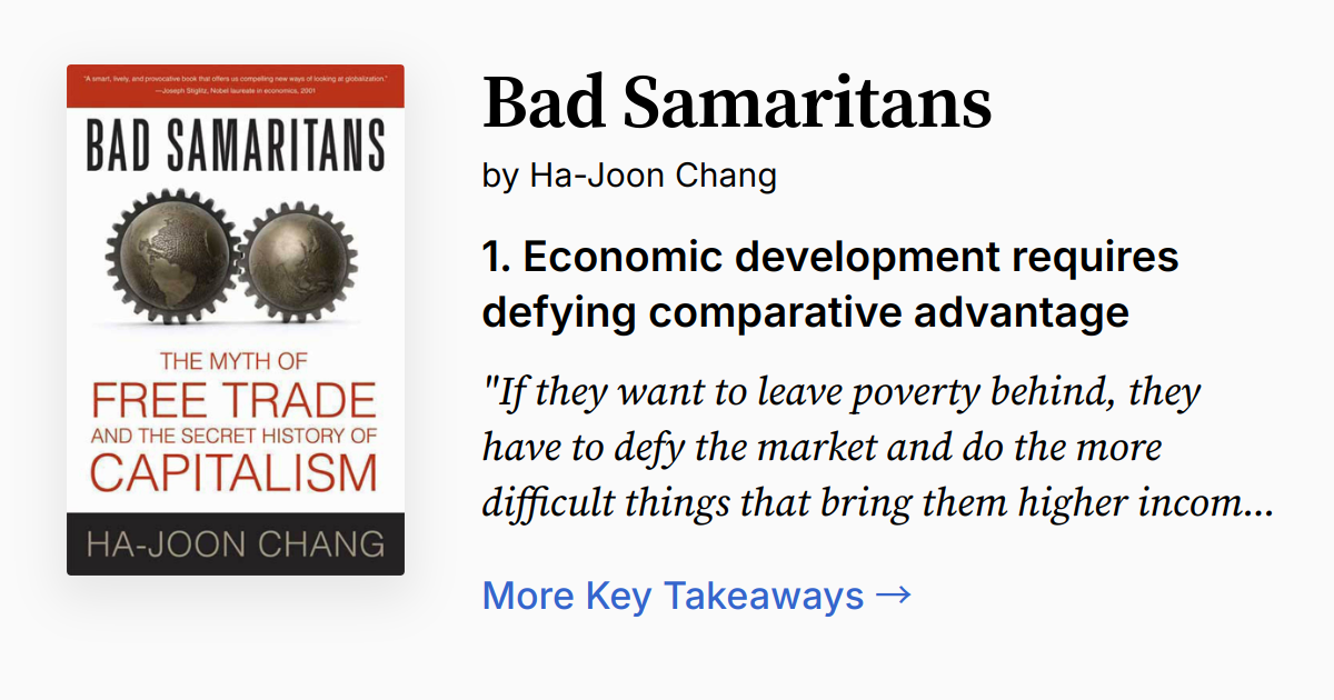 Bad Samaritans by Ha-Joon Chang | Summary, Quotes, FAQ, Audio