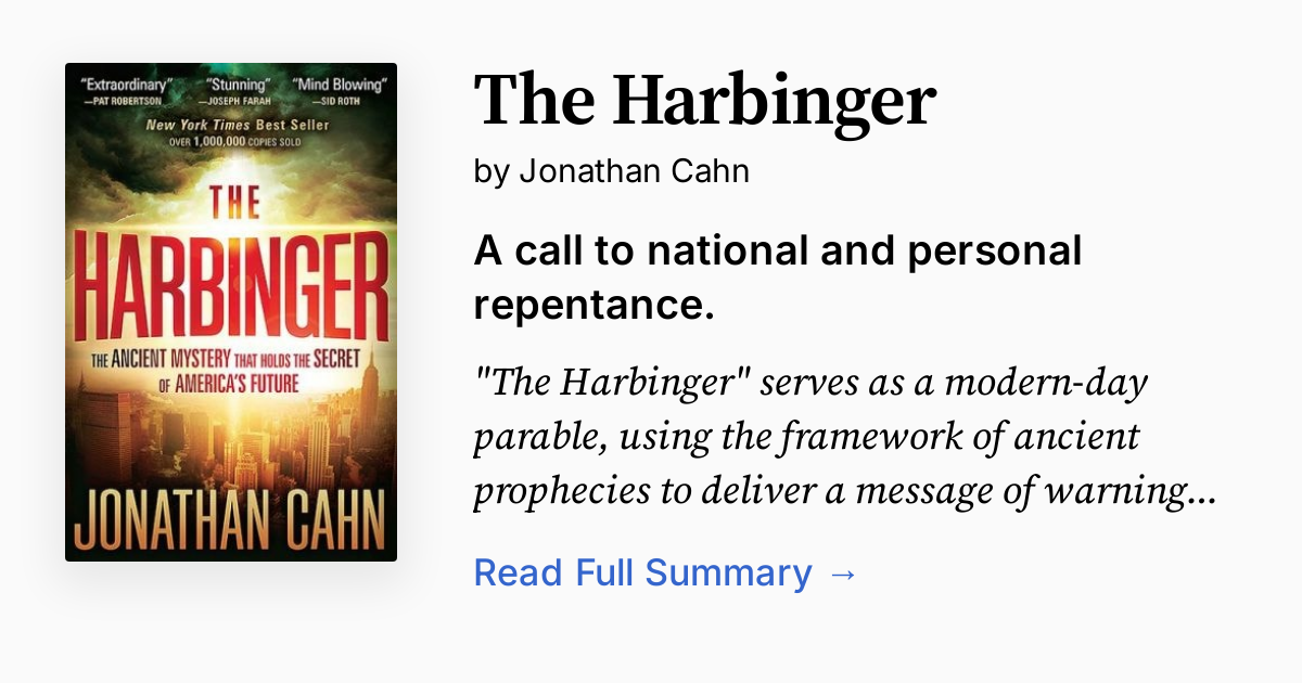 The Harbinger by Jonathan Cahn | Summary, Analysis, FAQ