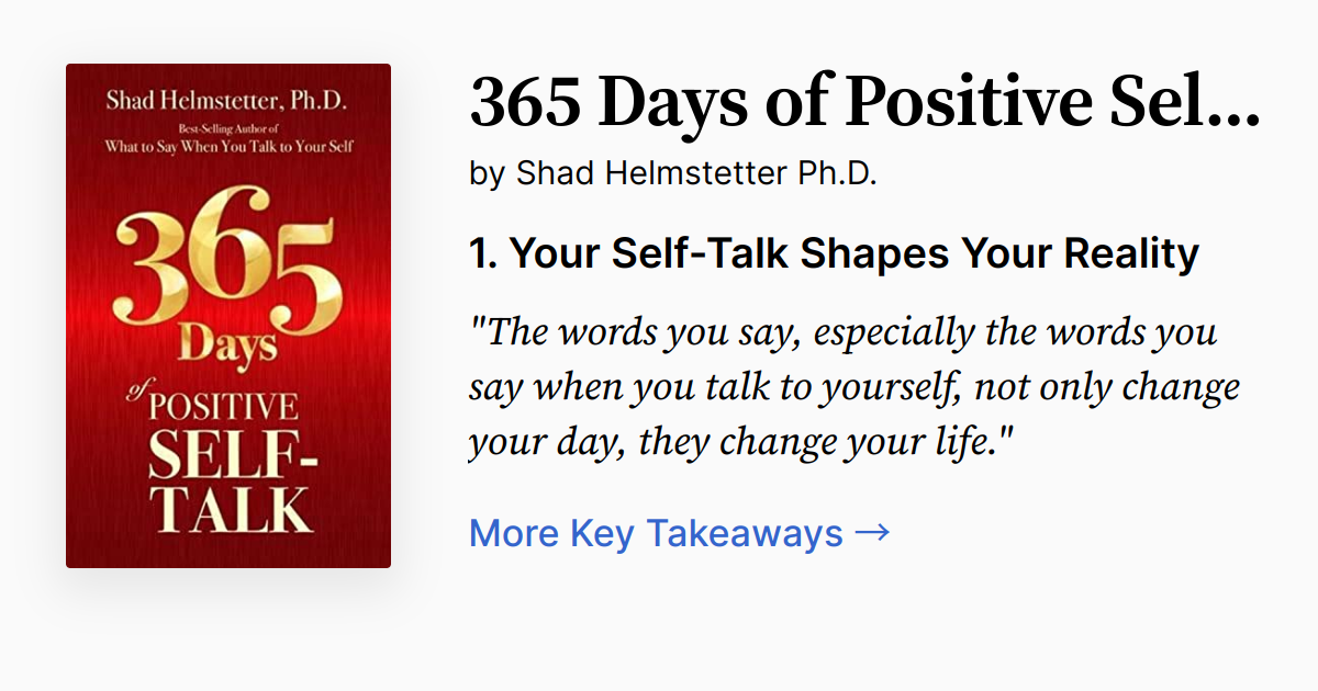 365 Days of Positive Self-Talk | Summary, Audio, Quotes, FAQ